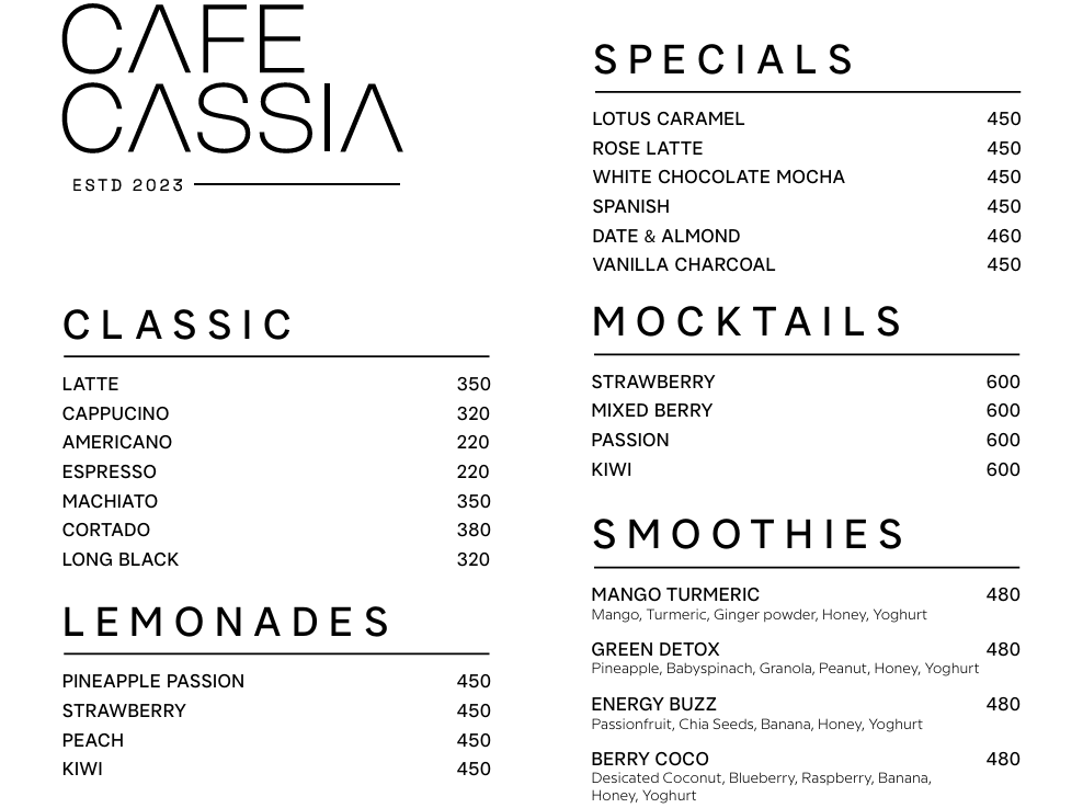 CAFFE CASSIA